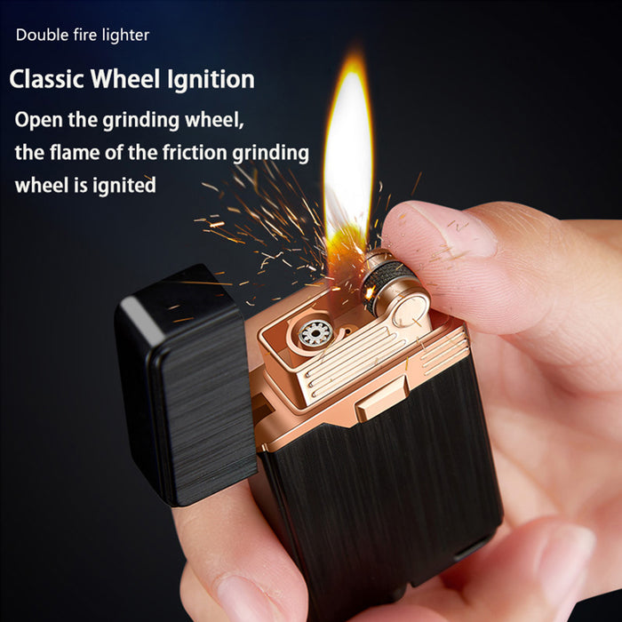 Dual flame lighter & Soft Flame Butane Cigar Torch Lighter