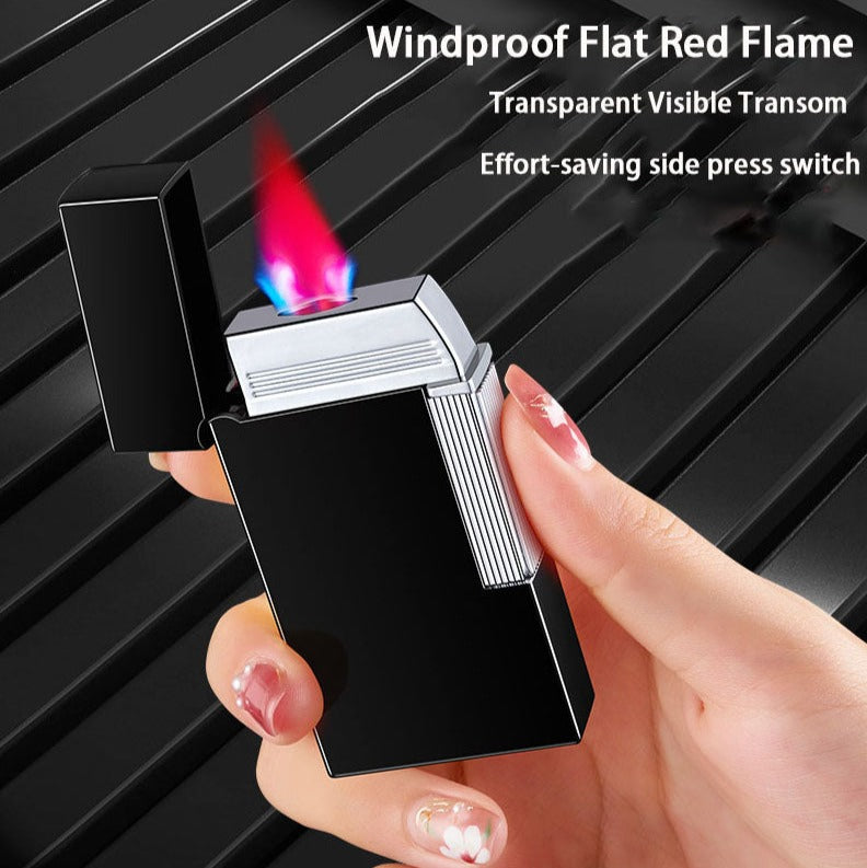 Elegant Vintage Metal Windproof Butane Torch Lighter