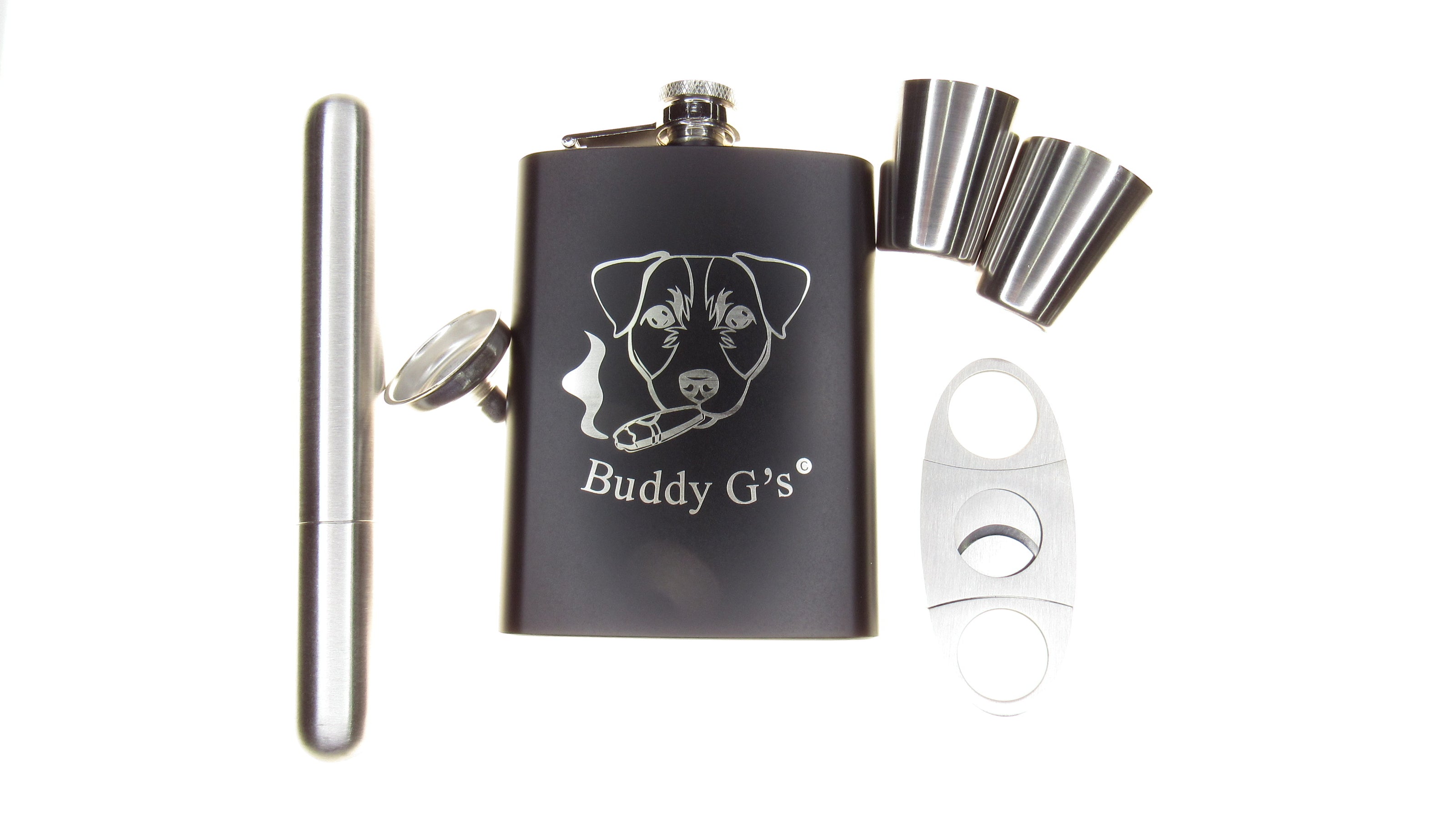 Whisky Hip Flask Set Liquor 8 oz. Stainless Steel Flask Set